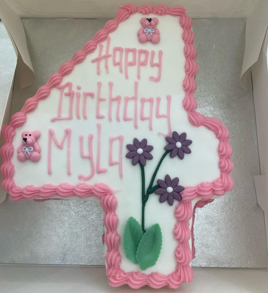 Number Shaped Cake - 1 Figure - Country Kitchen Home Bakery Ltd